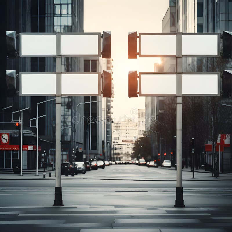 Road Intersections Guided by Signposts Stock Photo - Image of inform ...