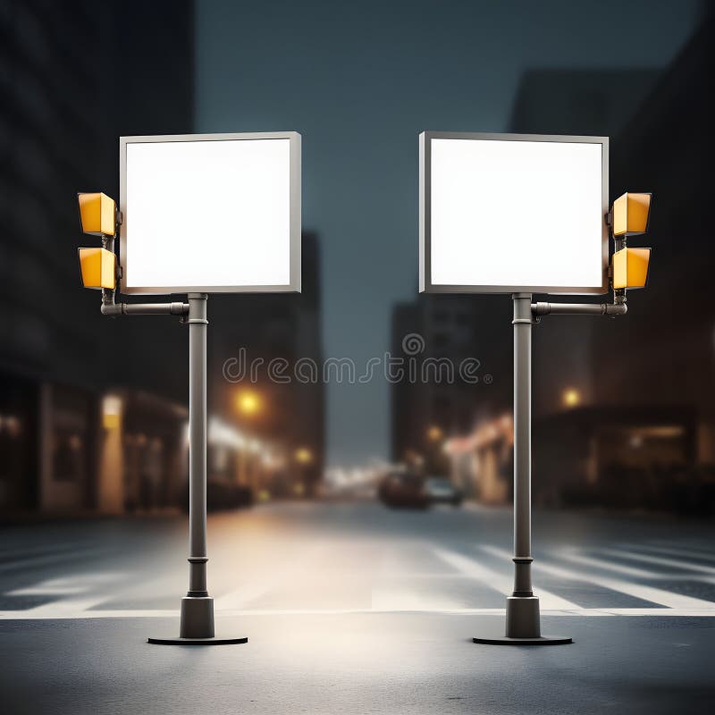 Road Intersections Guided by Signposts Stock Illustration ...