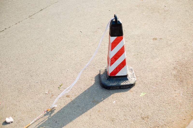 Road isolation piles stock image. Image of isolation - 106618037