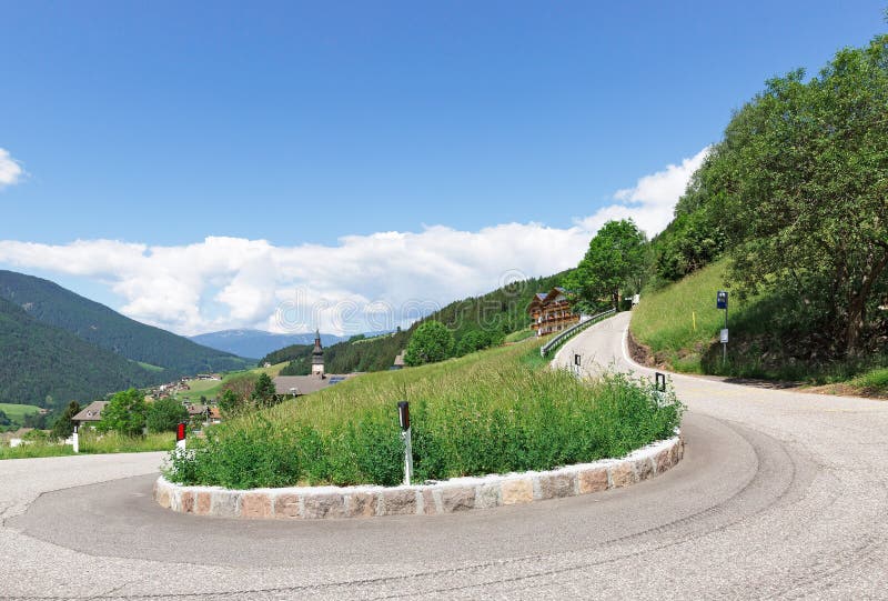 Road in the Italian Alps stock photo. Image of countryside - 185645372