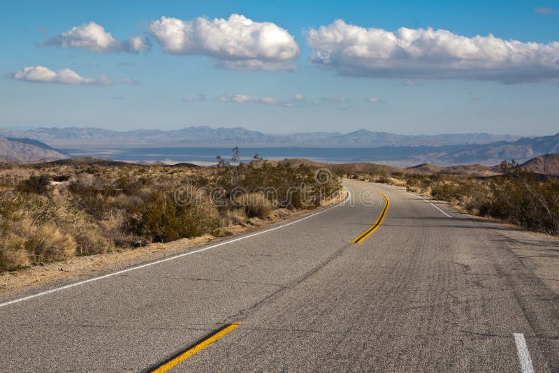 Route 66 with Joshua Trees stock photo. Image of endless - 16862860