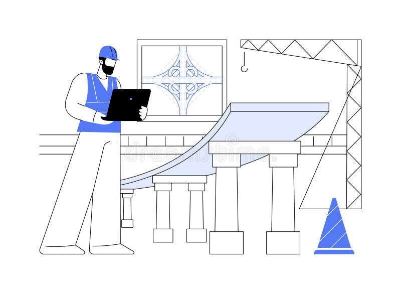 Road Junction Building Abstract Concept Vector Illustration. Stock ...