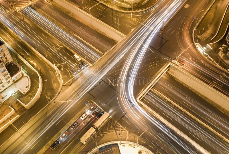 Highway Junction from Aerial View Stock Image - Image of bangkok, lane ...
