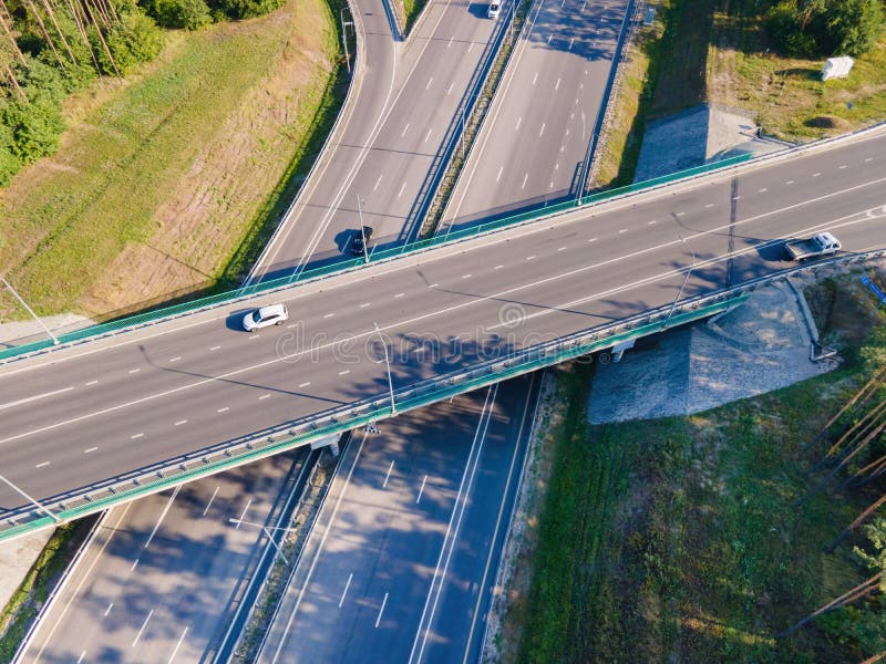 Road Junction Intersection with Car Traffic Transportation Stock Image ...