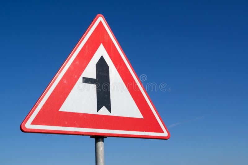 Road Junction with Priority Over Minor Road from the Left Stock Image ...