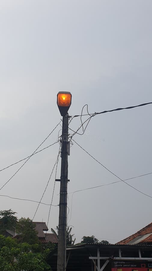 A Road Lamp in Front of My School Stock Image - Image of school ...