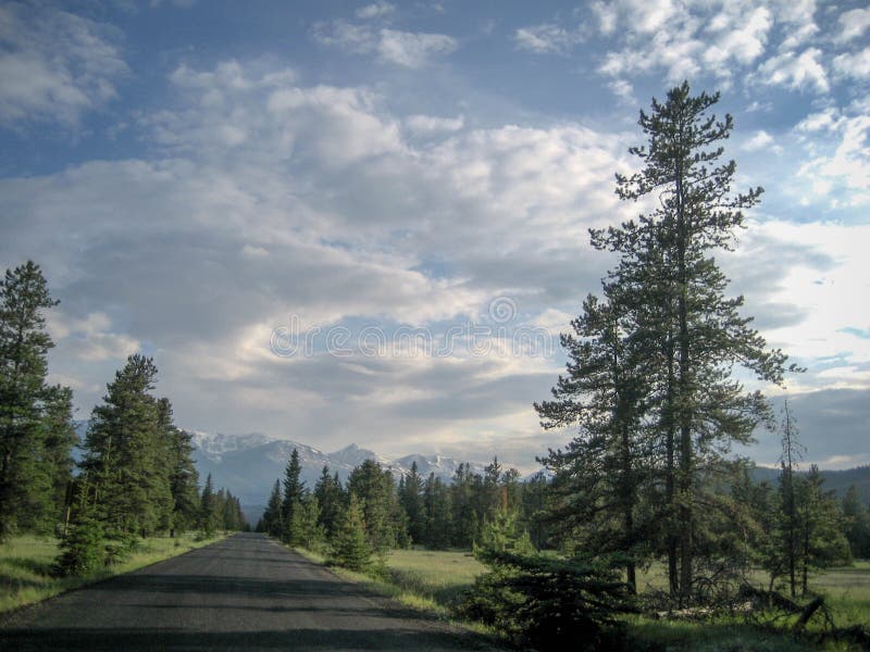 Road and Landscape in Banff National Park Stock Image - Image of banff ...