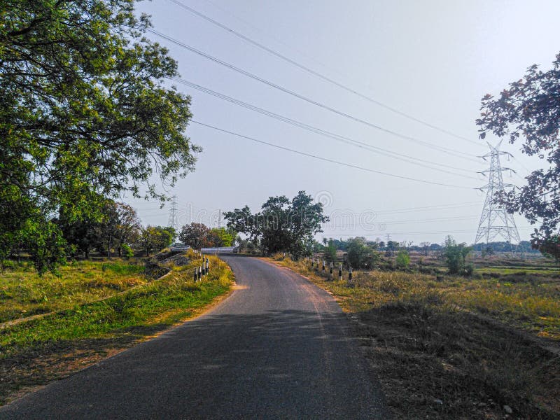 Road Landscape Nature View Image in Rural Areas Stock Image - Image of ...