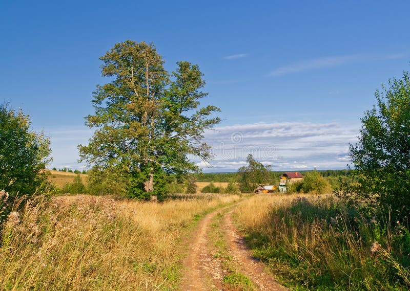 Road Lane and Deep Blue Sky Stock Photo - Image of fresh, hill: 18071132