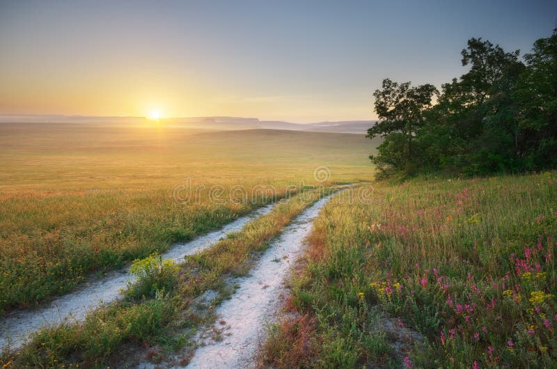 Road Lane and Deep Blue Sky Stock Image - Image of beauty, horizon ...