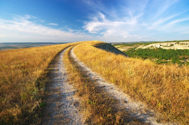 Road Lane and Deep Blue Sky Stock Image - Image of beauty, horizon ...