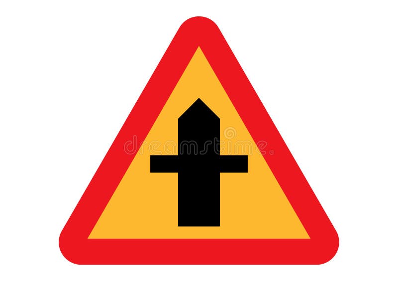 Road Layout Signs of Various Types Stock Illustration - Illustration of ...