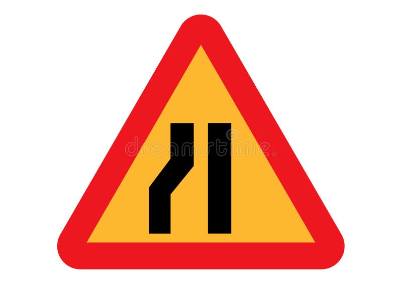 Road Layout Signs of Various Types Stock Illustration - Illustration of ...