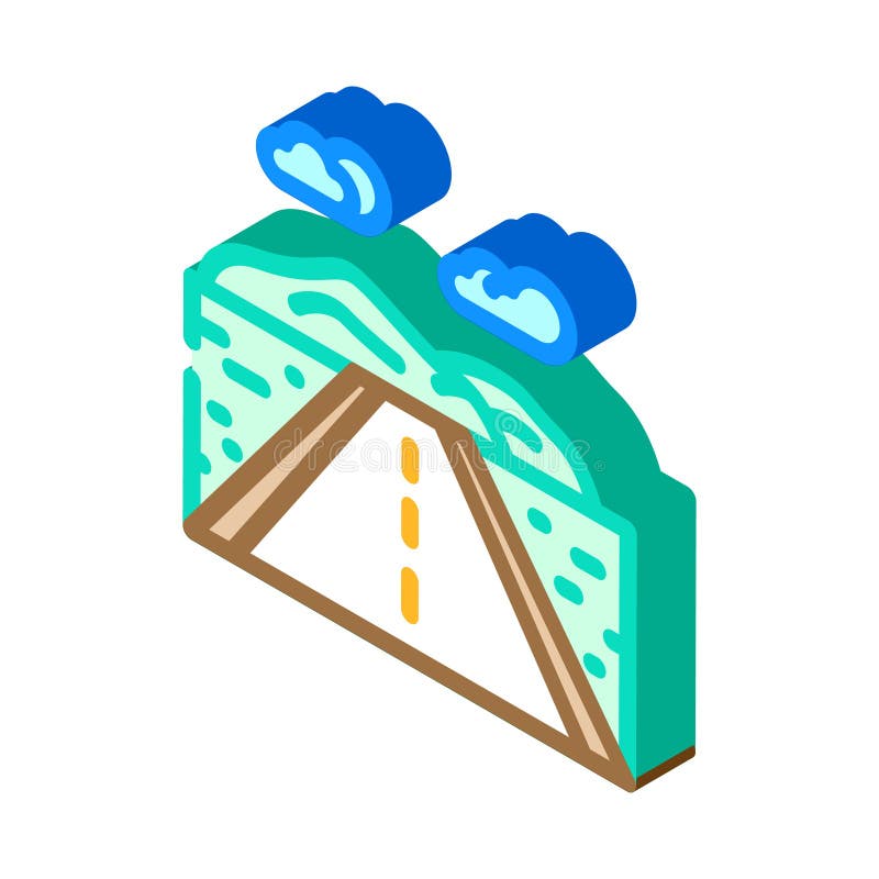 Road Leading Forward Progress Isometric Icon Vector Illustration Stock ...