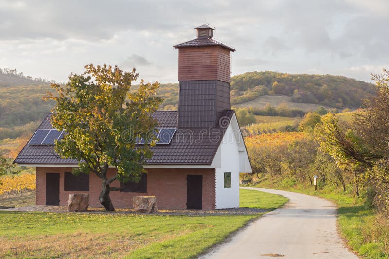 Road Leading To House in Autumn Countryside Stock Photo - Image of ...