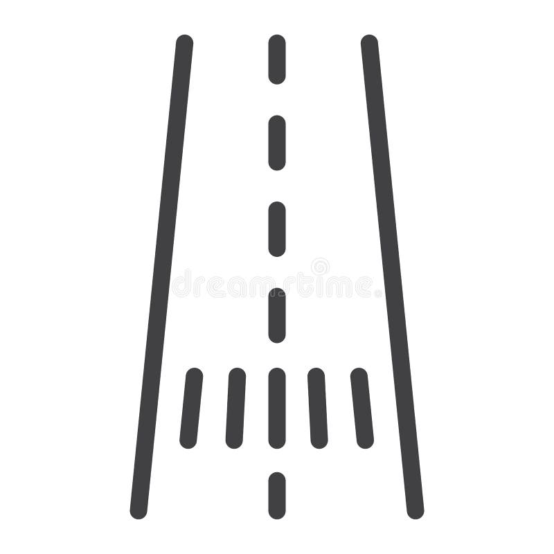 Road Line Icon, Travel and Roadside, Highway Sign, Vector Graphics, a ...