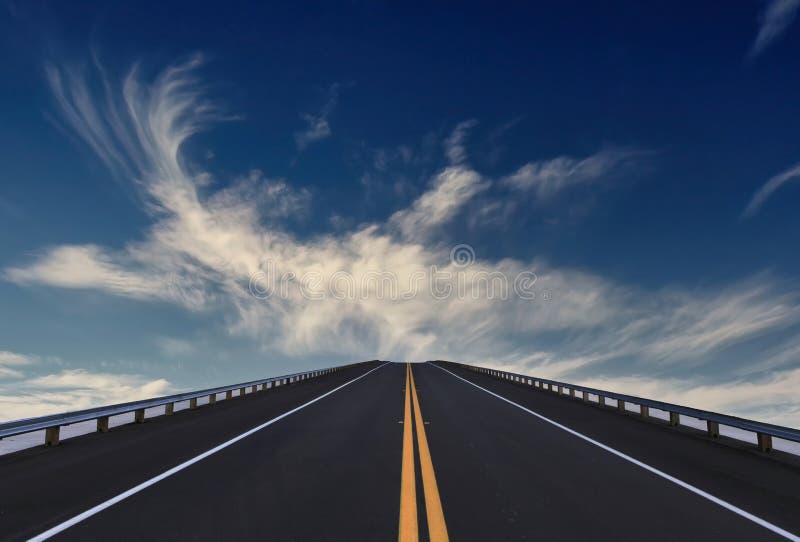 Road Lines, Clouds and Sky in Florida Stock Photo - Image of lines ...