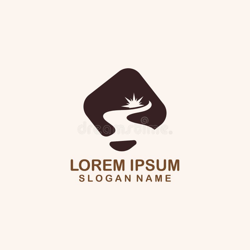 Road Logo Template Simple Crative Design Vector. Street Business Symbol ...