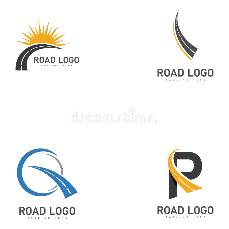 Road Logo Road Logo Vector Template Icon Stock Vector - Illustration of ...