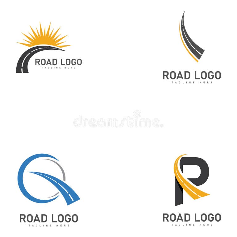 Road Logo Road Logo Vector Template Icon Stock Vector - Illustration of ...