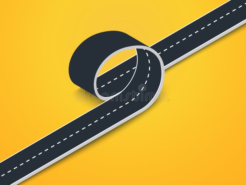 Road loop 3d illustration stock illustration. Illustration of extreme ...