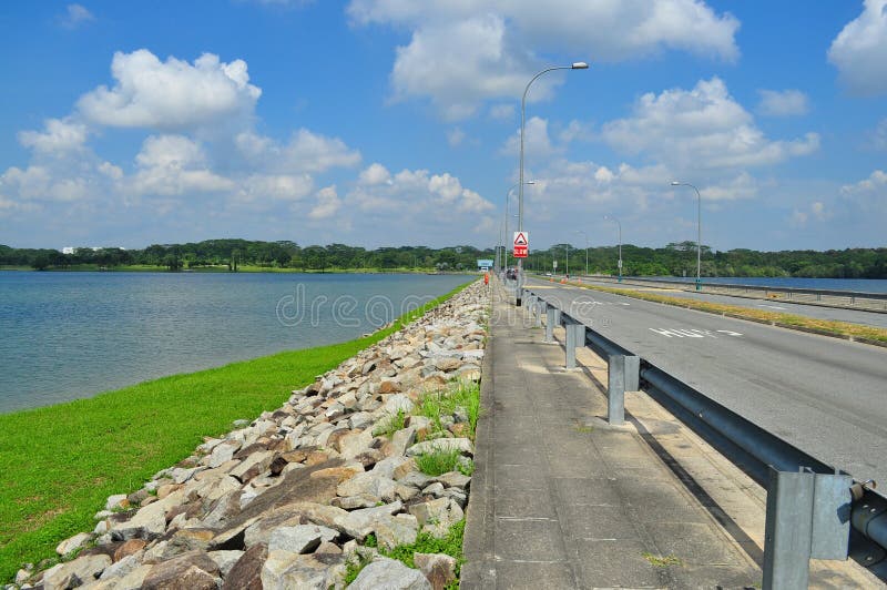 Lower Seletar Reservoir Fishing Jetty by Night Stock Image - Image of ...