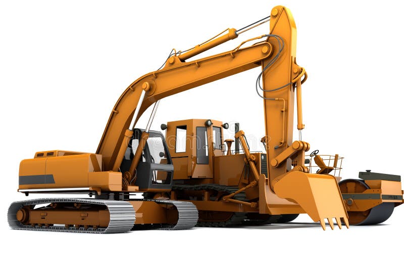 Road machinery stock illustration. Illustration of land - 13689228