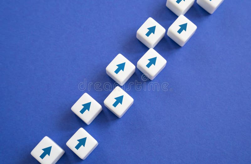 A Road Made of Arrows. Moving Forward Step by Step. Stock Image - Image ...