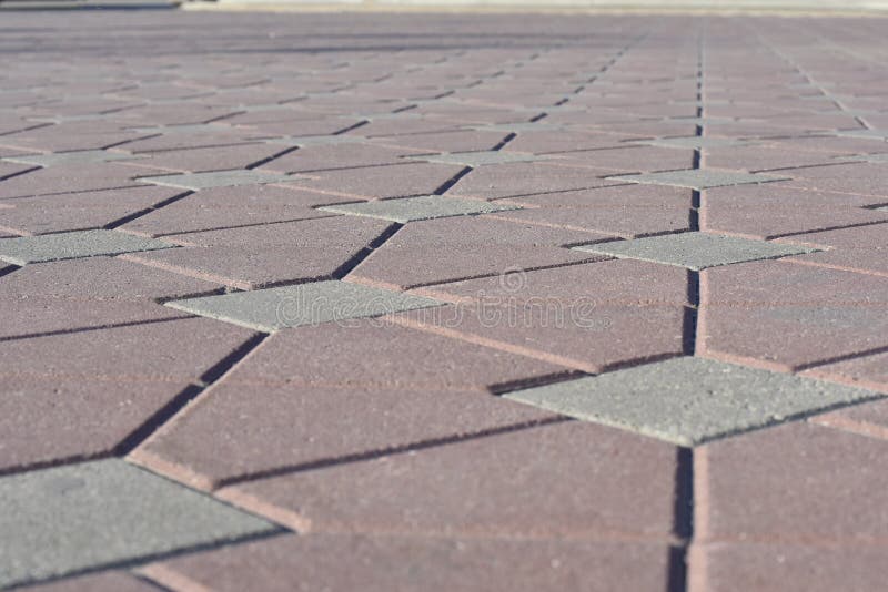 The Ground of Red and Grey Tiles Stock Photo - Image of tile, pattern ...