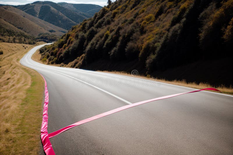 A Road Made of Ribbon Candy Twisting through a Sweet Land Stock ...