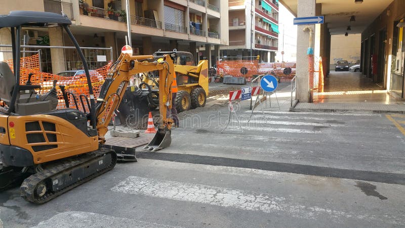 Road maintenance work stock image. Image of concept, construction ...