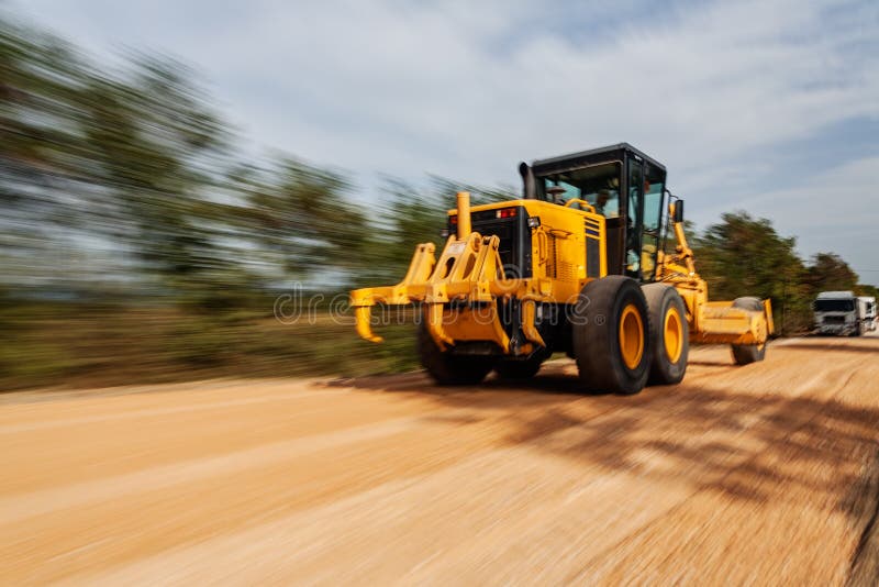 Road making stock image. Image of machine, country, blur - 45510731