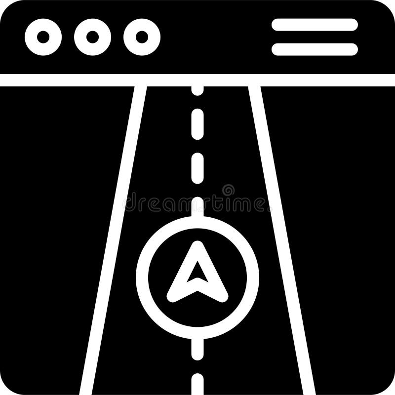 Road Map Application Icon, Location Map and Navigation Vector Stock ...