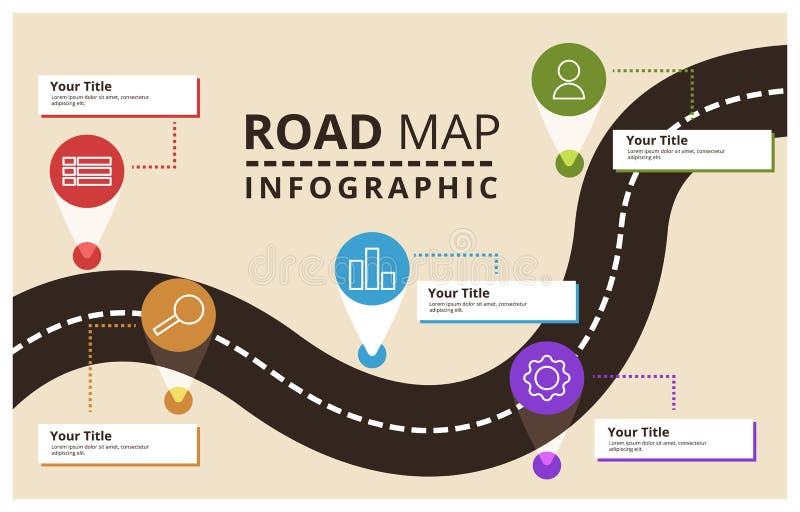 Road Map Creative Report Business Plan Concept Infographic Template ...