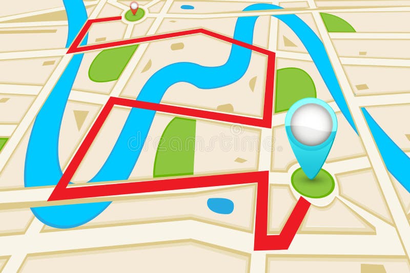 Road Map stock vector. Illustration of cartography, element - 30445385