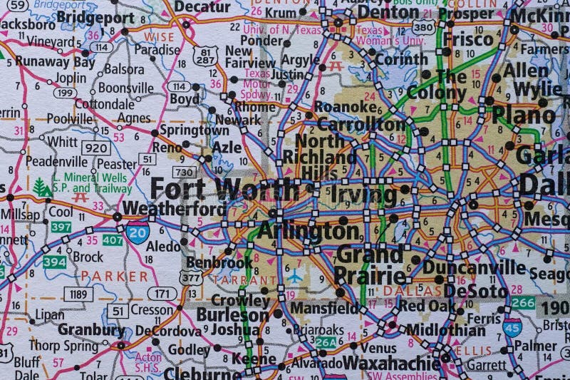 Map of Fort Worth Area editorial photography. Image of fort - 321247162