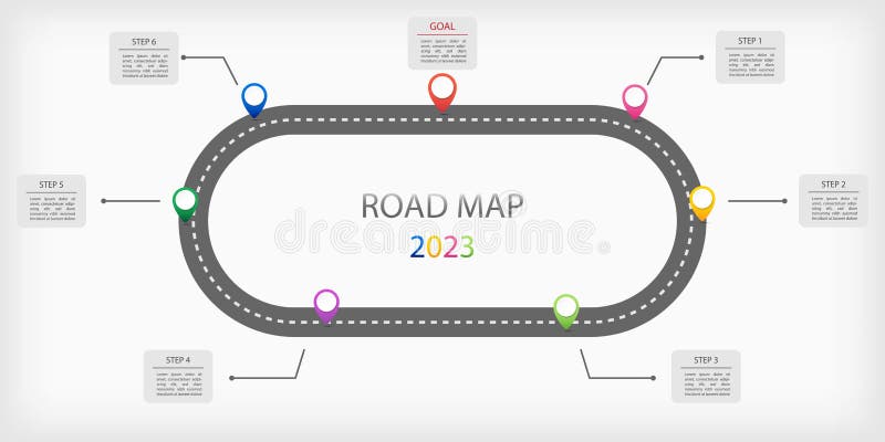 Road Map Infographic Design Elements for Your Business Data. Vector ...