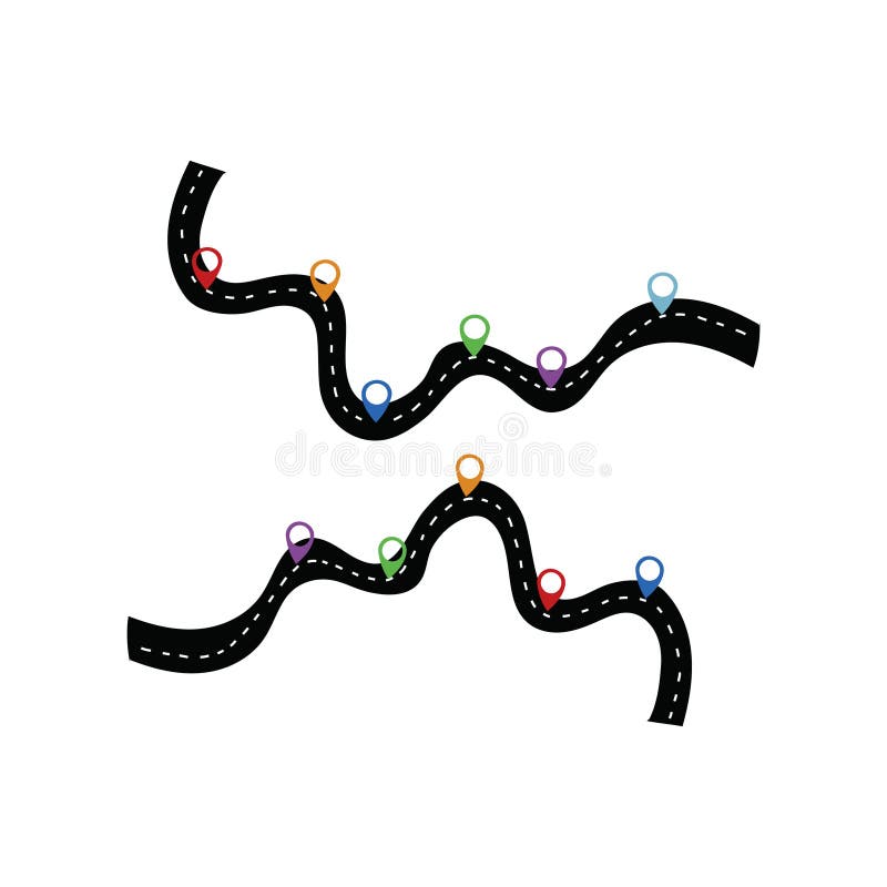 Road Map Infographic Free Vector Illustration Stock Vector ...