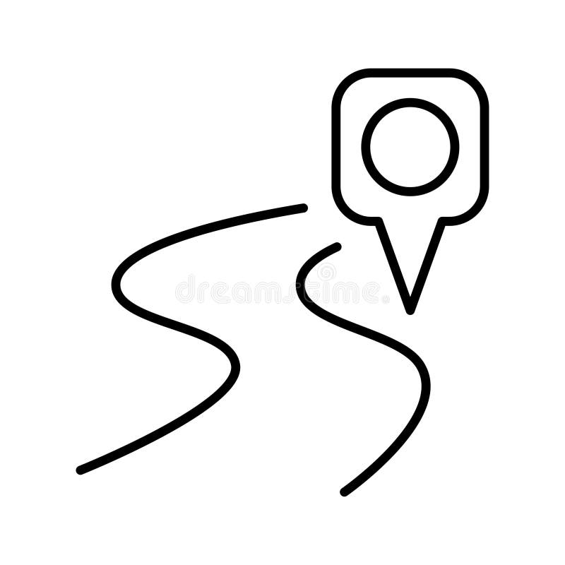 Road Map Relocation Icon. Map Marker Pointer Stock Vector ...