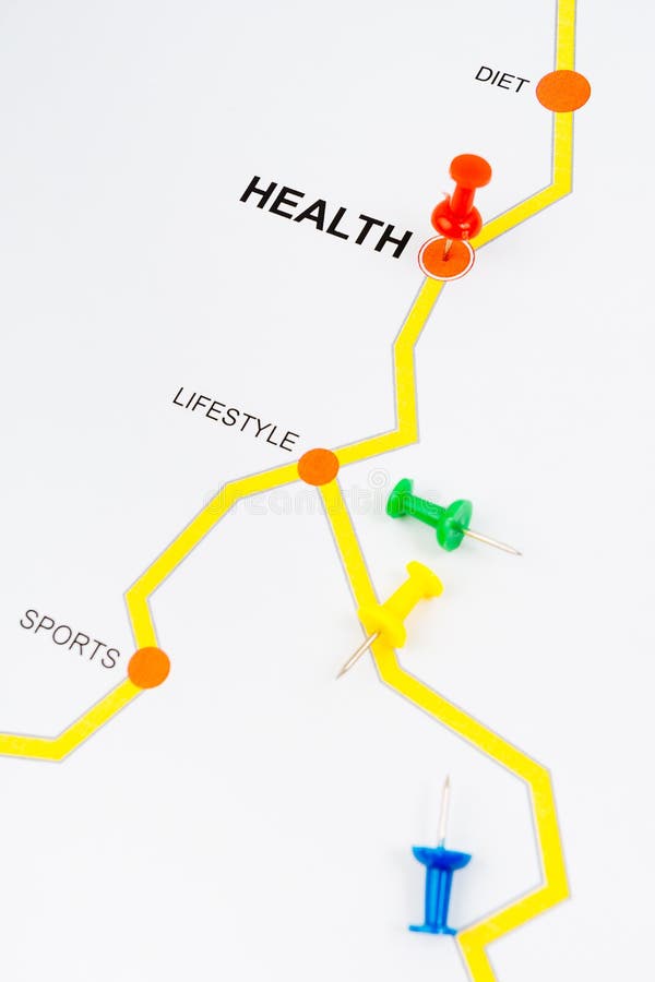 Road map to health concept stock image. Image of selective - 59439661
