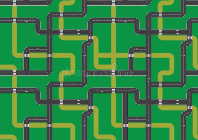 City Pattern Map Elements Road Stock Illustrations – 307 City Pattern ...