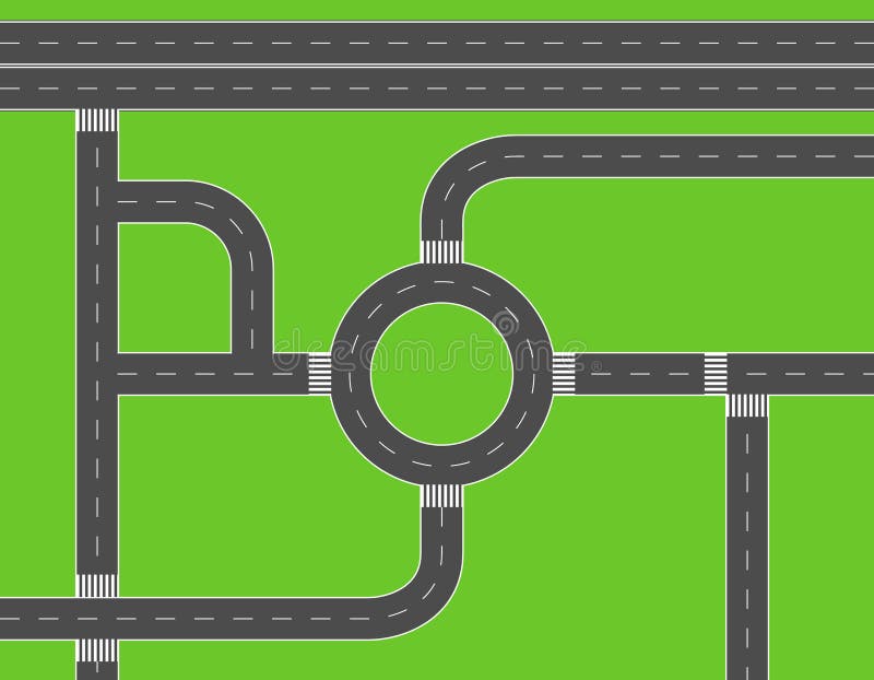 Road Map. Vector Illustration. Stock Vector - Illustration of street ...