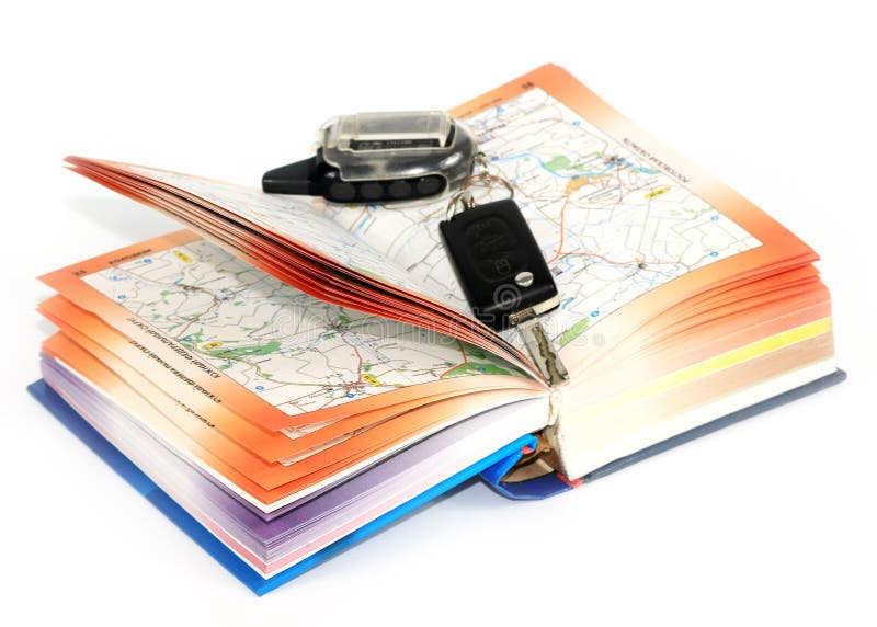 Road maps and key stock photo. Image of remote, road - 128210510