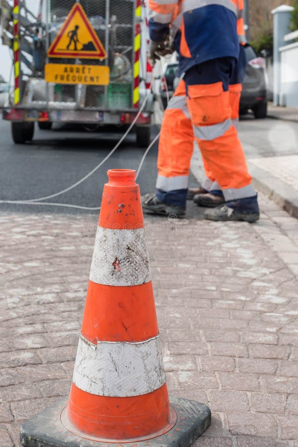 Road Marking Applicator with Beaconing To Signal Work on the Road and ...