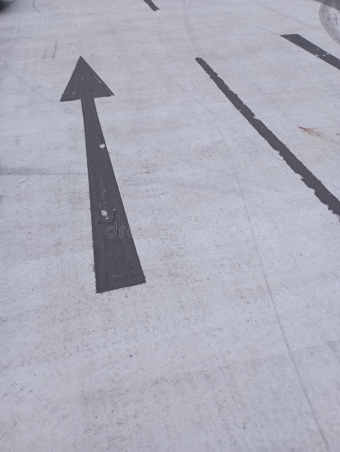 Road Marking Arrow "straight on" Stock Image - Image of direction, lane ...