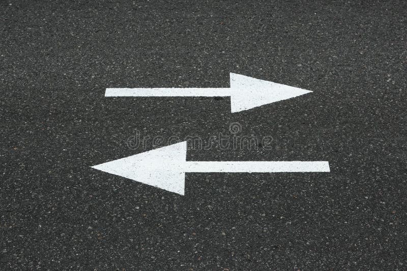 Road Markings In The Form Of Arrows Stock Photo - Image of highway ...