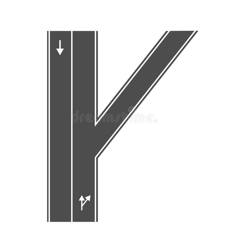 Road Markings. an Asphalt Road with Elements of Traffic Flow ...