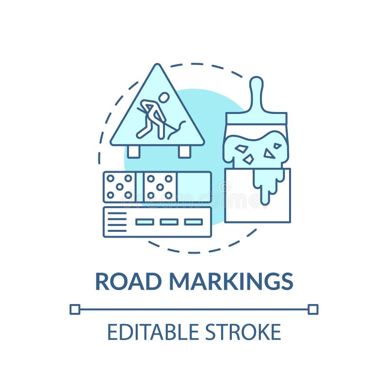 Road markings concept icon stock vector. Illustration of symbol - 213441051