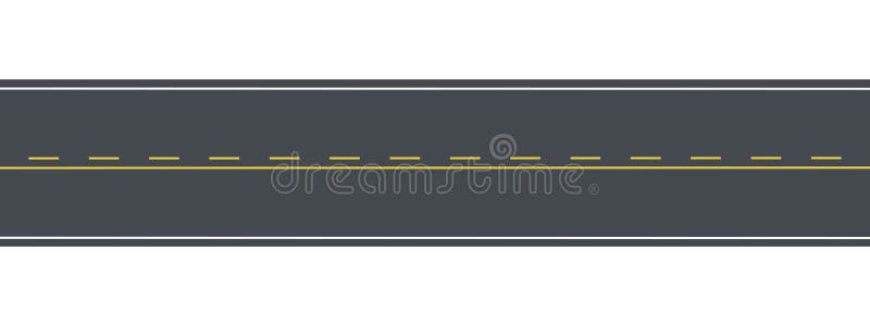 Road Markings Elements. Grey Road, the Yellow Line Stock Vector ...
