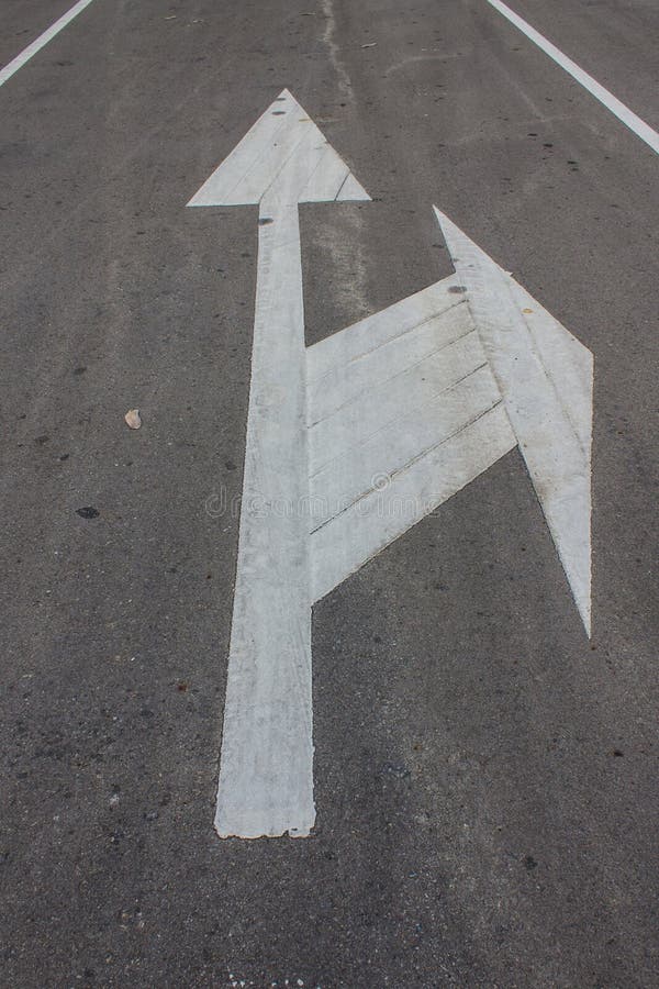 Road Markings with Footpath Stock Image - Image of markings, direction ...